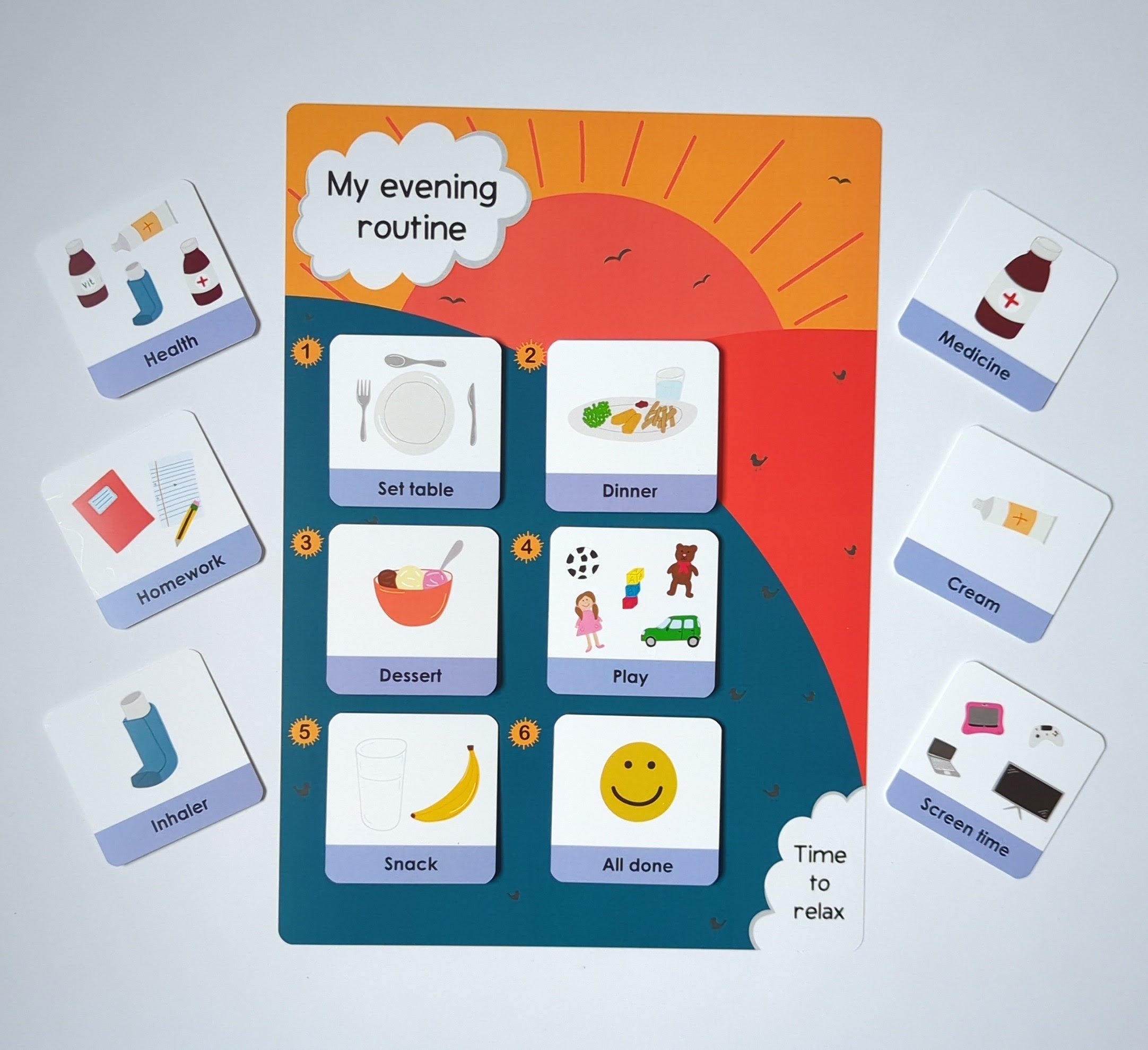 Evening routine visual – Helpful Little Pictures